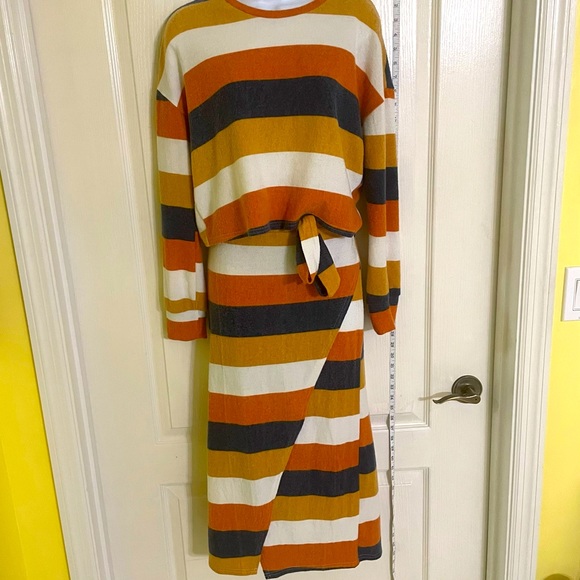Lark + Grey | Skirts | Lark Grey Striped Two Piece Skirt Set | Poshmark